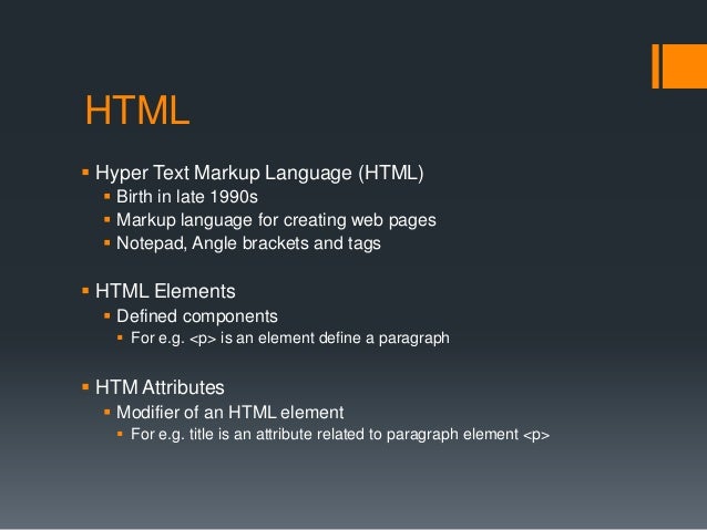 Html 5 few Features and Elements