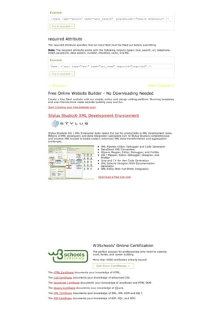 Html5 form attributes | PDF | Web Design and HTML | Internet