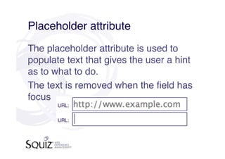 Html5 Forms in Squiz Matrix - Dave Letorey | PPT