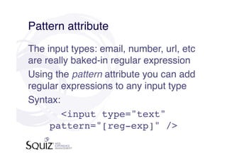 Html5 Forms in Squiz Matrix - Dave Letorey | PPT
