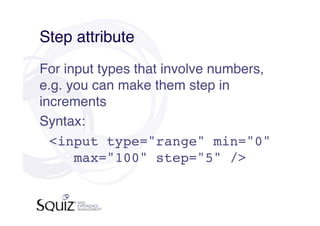 Html5 Forms in Squiz Matrix - Dave Letorey | PPT