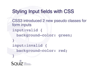 Html5 Forms in Squiz Matrix - Dave Letorey | PPT