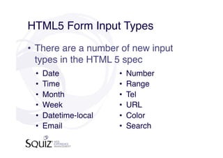 Html5 Forms in Squiz Matrix - Dave Letorey | PPT