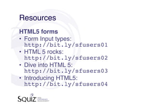 Html5 Forms in Squiz Matrix - Dave Letorey | PPT
