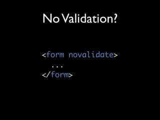 HTML5 Form Validation | KEY
