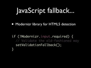 HTML5 Form Validation | KEY