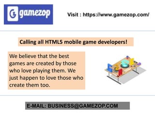 Html5 games | PPTX | Mobile Games | Video Gaming