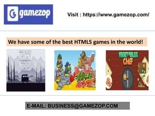 Html5 games | PPTX | Mobile Games | Video Gaming