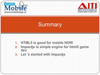 Html5 game using impact js | PPTX