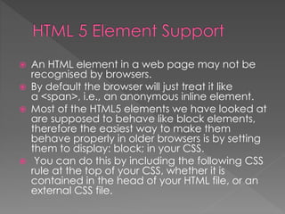 HTML5 introduction | PPTX | Web Design and HTML | Internet
