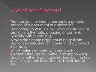 HTML5 introduction | PPTX | Web Design and HTML | Internet