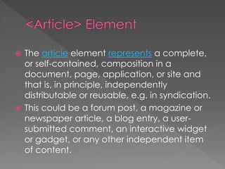 HTML5 introduction | PPTX