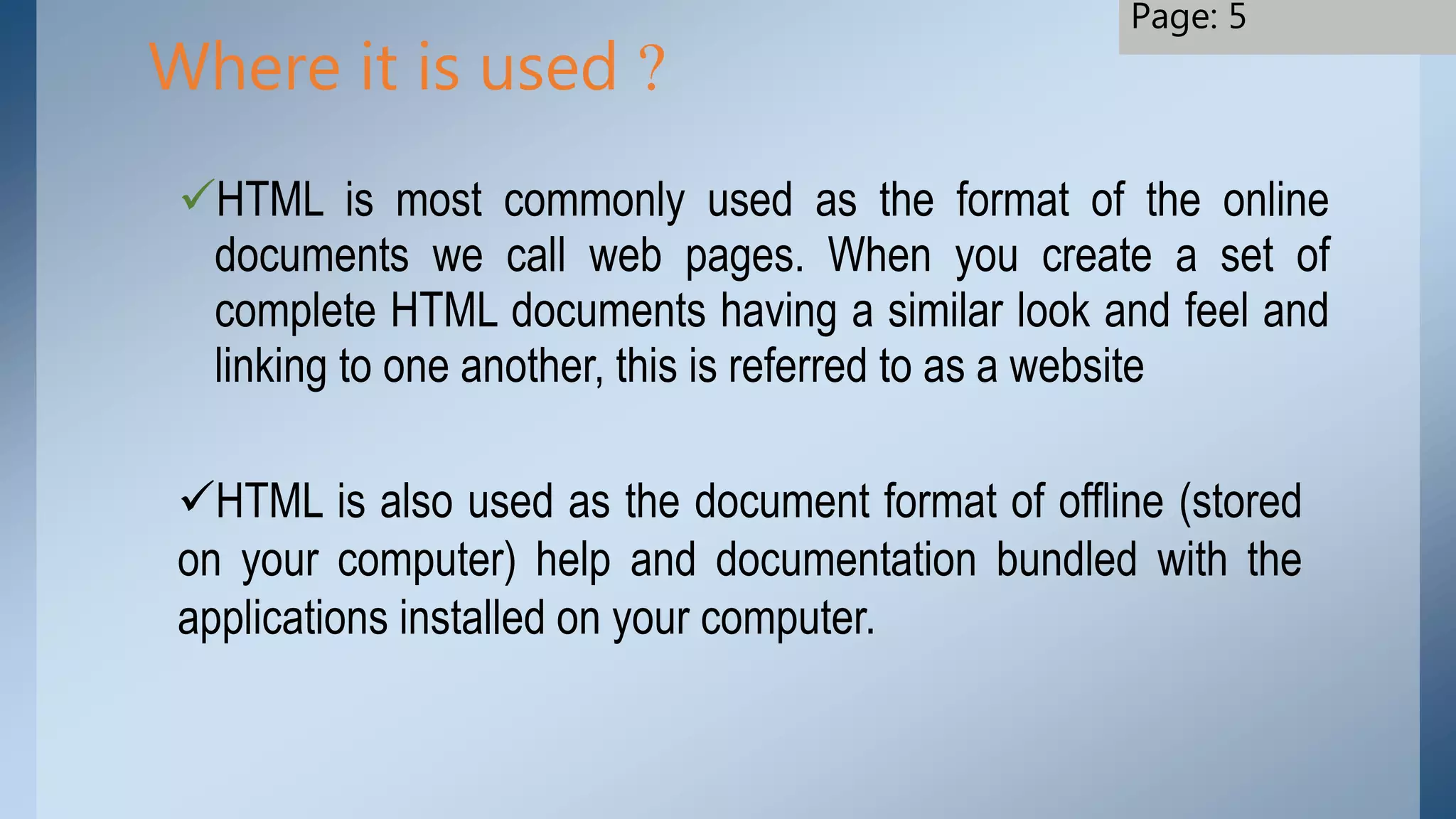 Html5 Introduction For Beginners Ppt