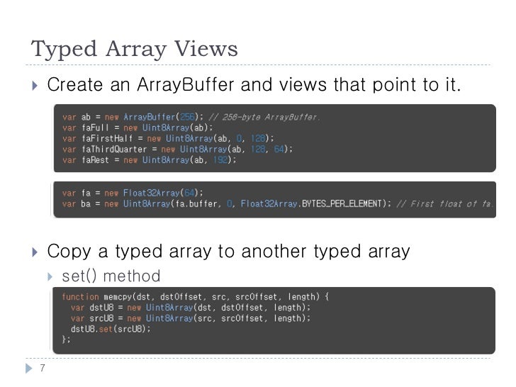 W3C HTML5 KIG-Typed Arrays
