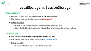 HTML5 Local Storage | PPTX