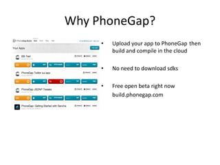 PhoneGap - Now and the Future | PPT