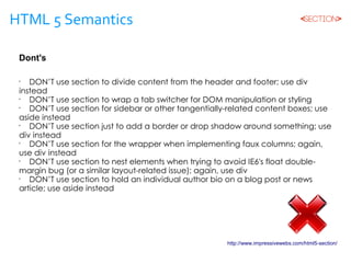 Html5 semantics | PDF