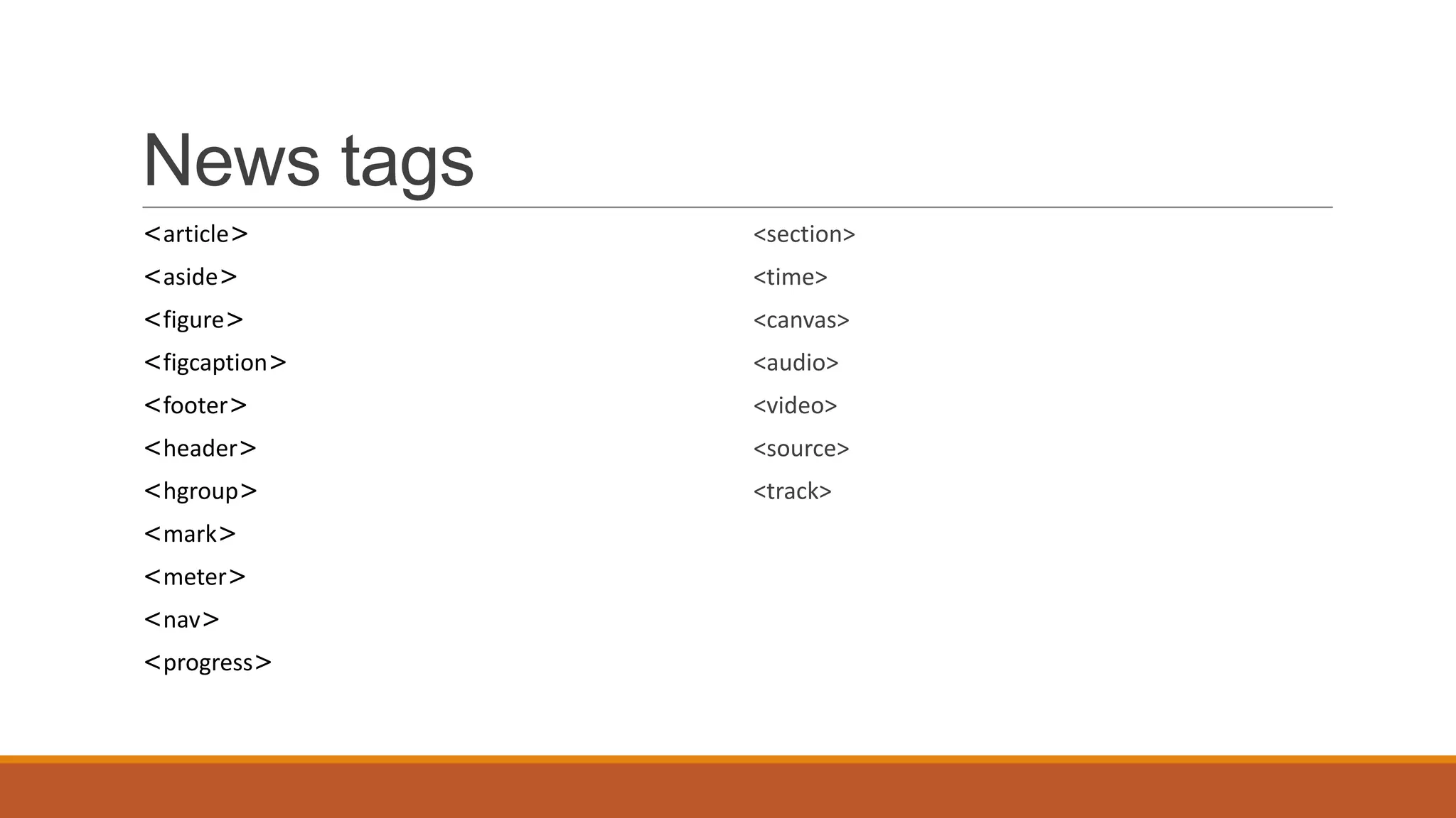 Semantic HTML5 | PPT