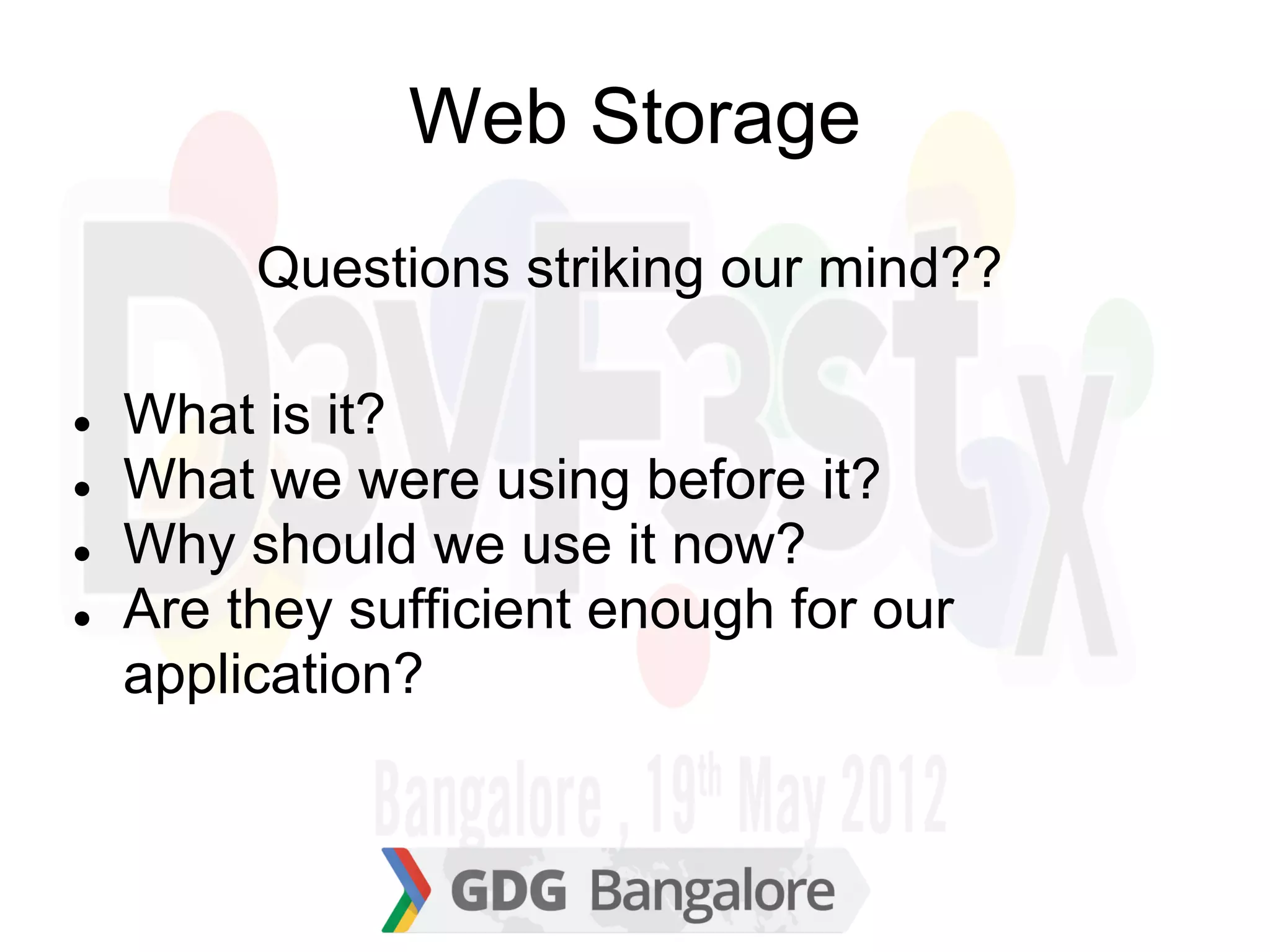 Html5 storage suggestions for challenges.pptx