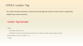 Html5 structure tags | PPTX