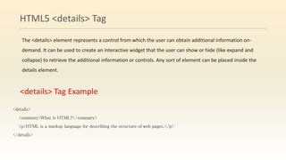 Html5 structure tags | PPTX