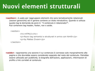 Html5 - classi prime - multimedia | PPT