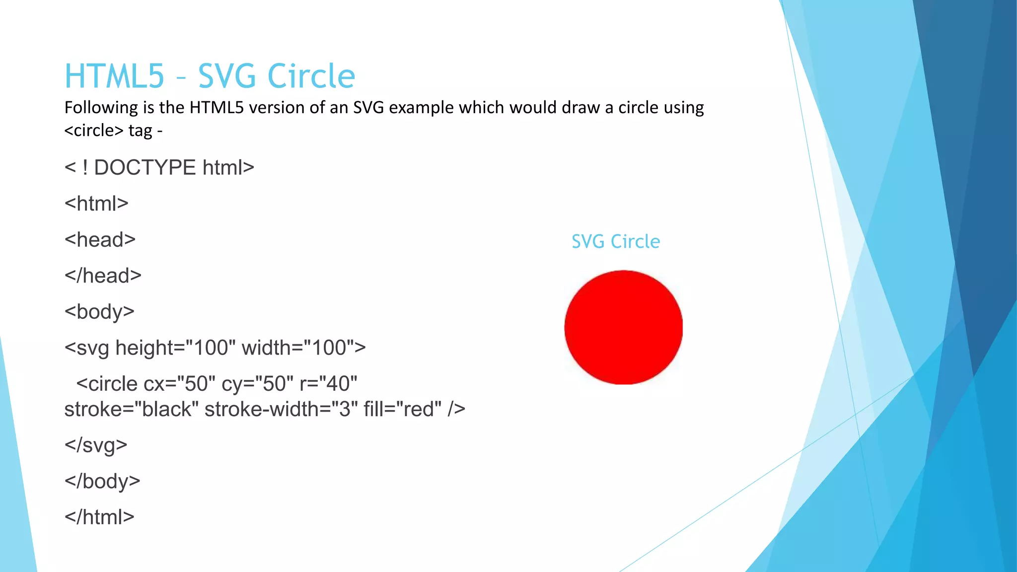 Html 5 svg | PPT | Free Download