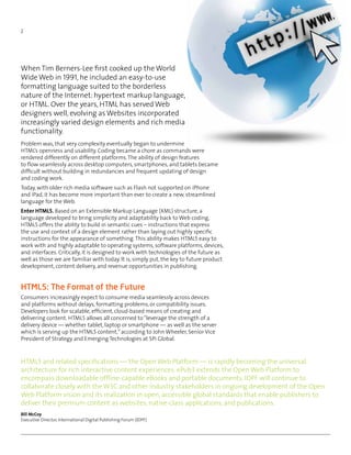 HTML5: The Code to Maximizing Revenue | PDF | Web Design and HTML | Internet