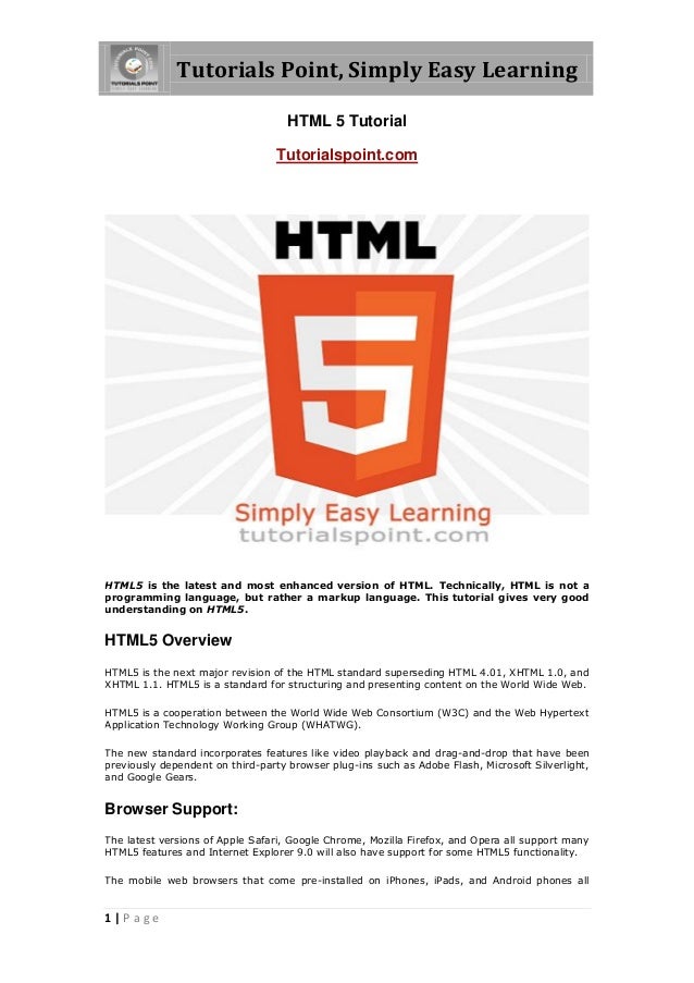 Tutorialspoint Html