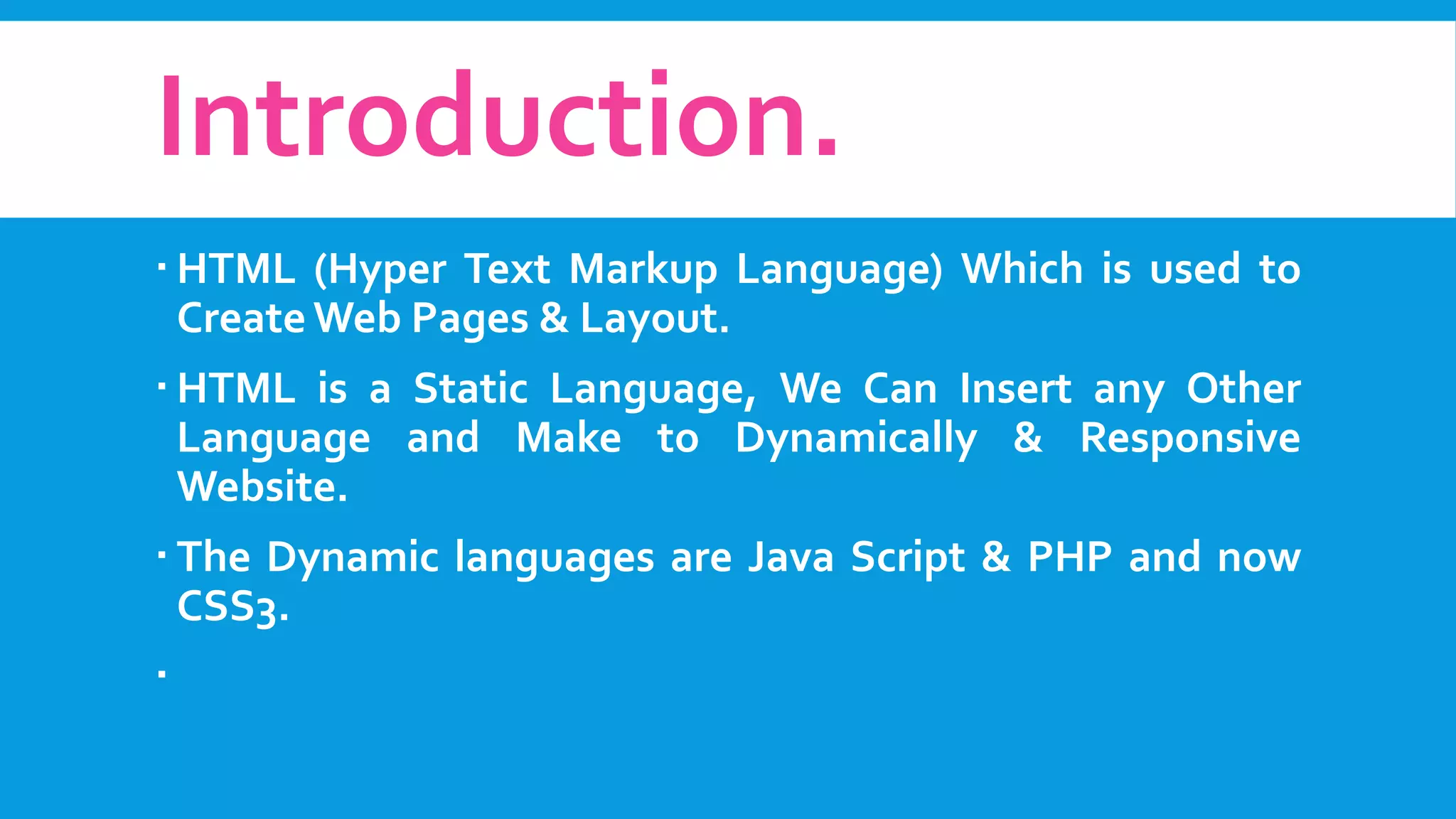 Complete HTML5 Training in Urdu/Hindi | PPTX