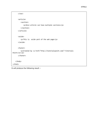 Html5 tutorial | PDF