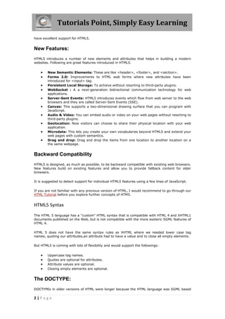 Html5 tutorial | PDF