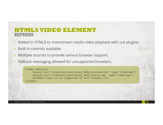 Making the HTML5 Video element interactive | PPT