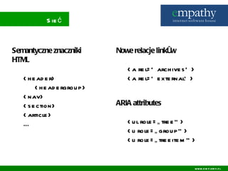 Dlaczego HTML 5, a nie Flash? | PPT