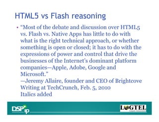 Html5, Native and Platform based Mobile Applications | PPT
