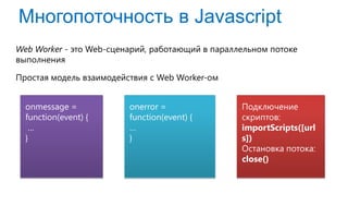 HTML5 WebSockets and WebWorkers | PPT