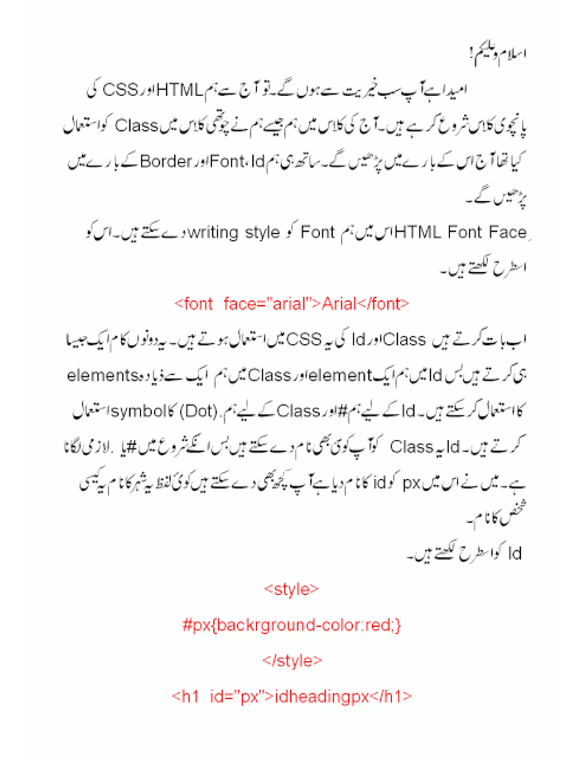 Html and css in urdu by muhammad danish irshad | PDF