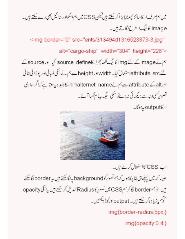 Html and css in urdu by muhammad danish irshad | PDF