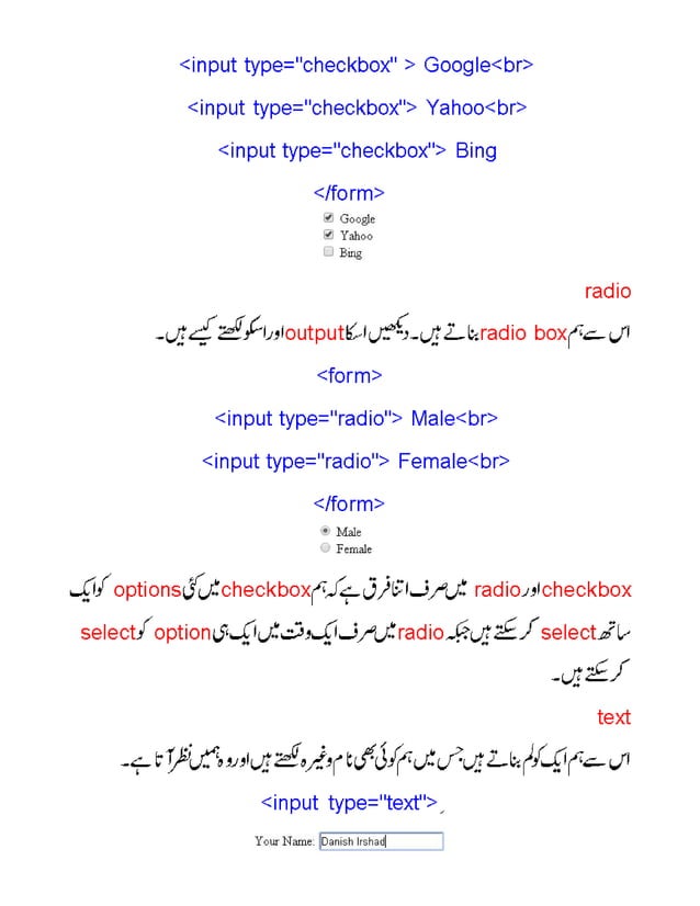 Html and css in urdu by muhammad danish irshad | PDF