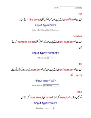 Html and css in urdu by muhammad danish irshad | PDF