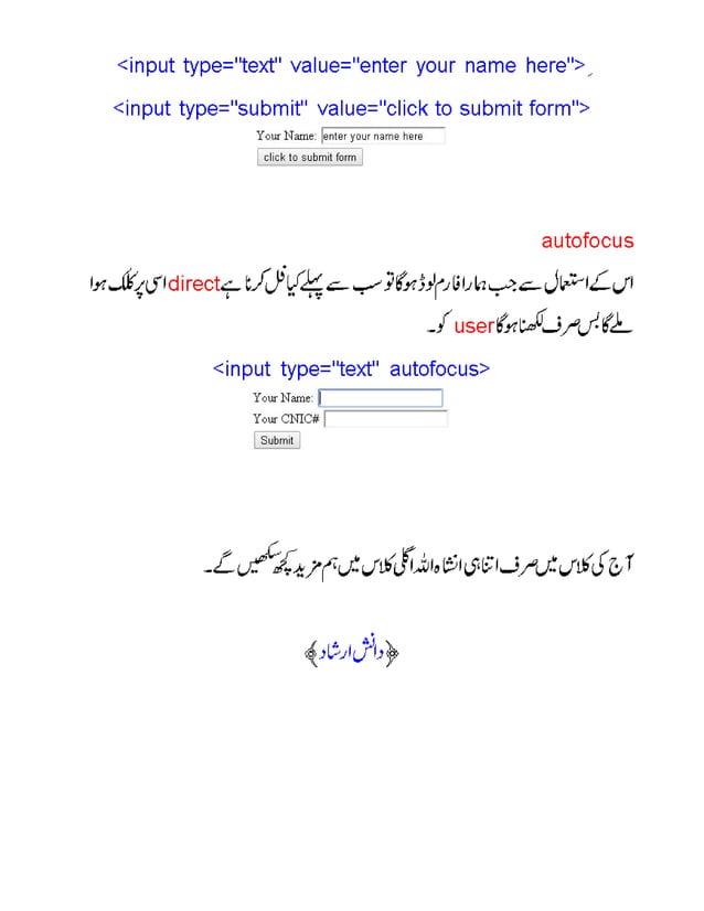 Html and css in urdu by muhammad danish irshad | PDF