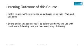 HTML and CSS Week 1 Lecture 1.pptx