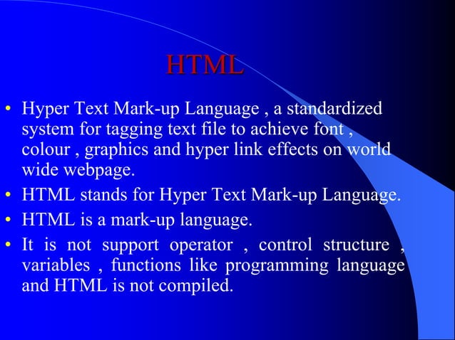 Html and dhtml | PPTX | Web Design and HTML | Internet