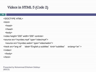 Html audio video | PPTX