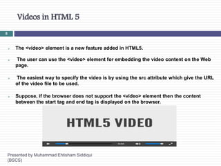 Html audio video | PPTX | Web Design and HTML | Internet