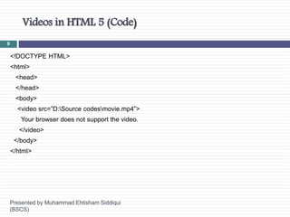 Html audio video | PPTX