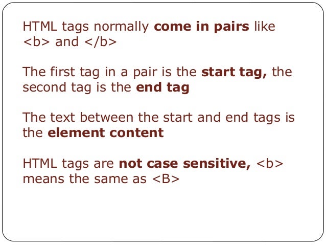 Html basics