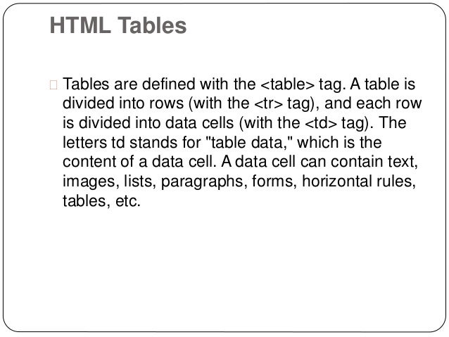 Html basics