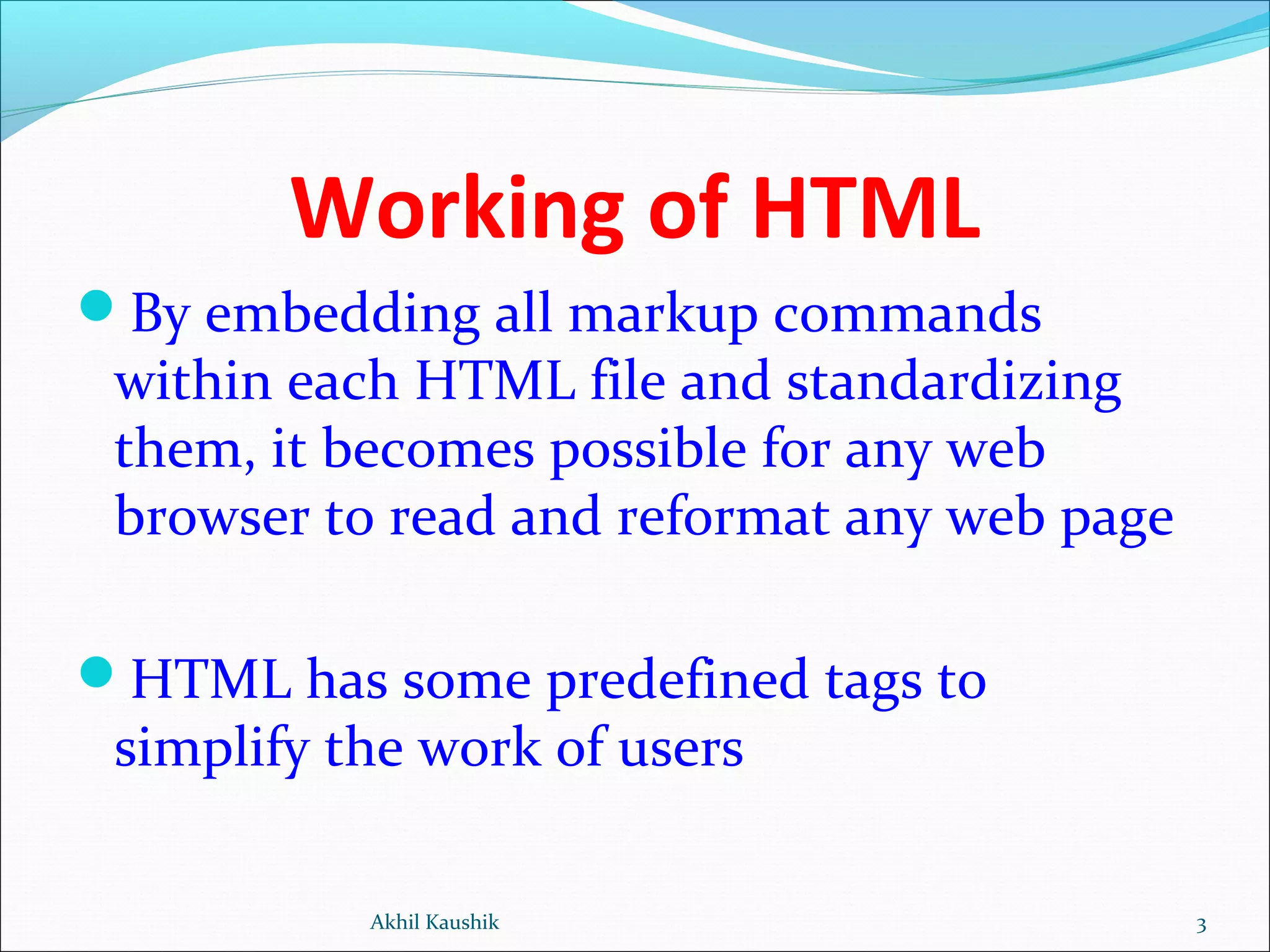 HTML basics | PPT