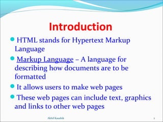 HTML basics | PPT